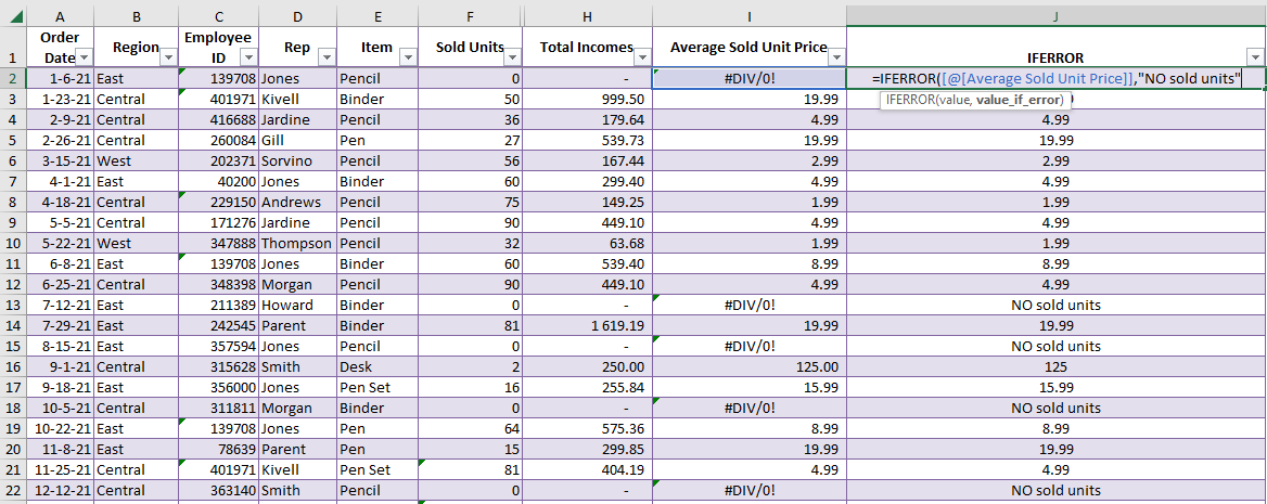 Iferror Function In Excel Formulas And Functions Ajelix