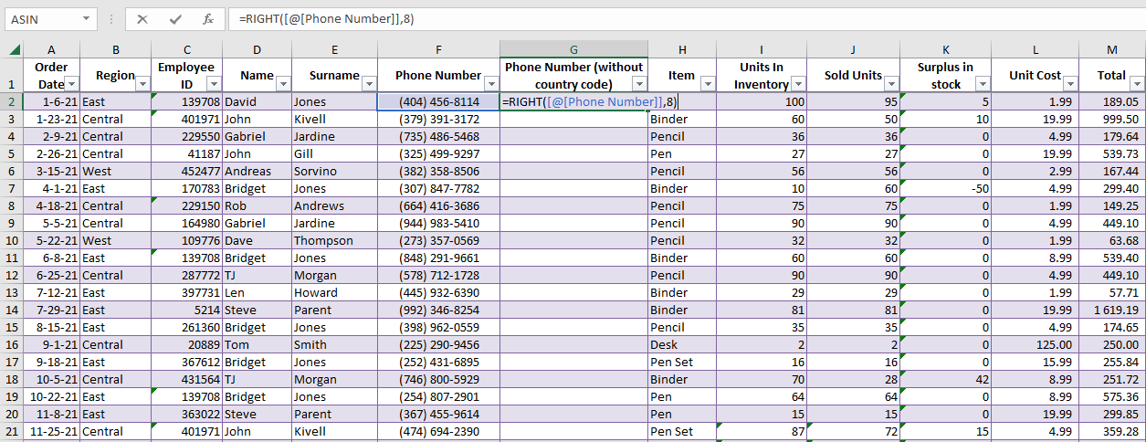 RIGHT function in Excel - Excel Function Explained - Ajelix