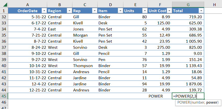Power Function In Excel Excel Formulas And Functions Ajelix
