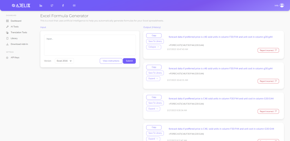 Generate Excel Formula With AI Excel Formula Generator Ajelix