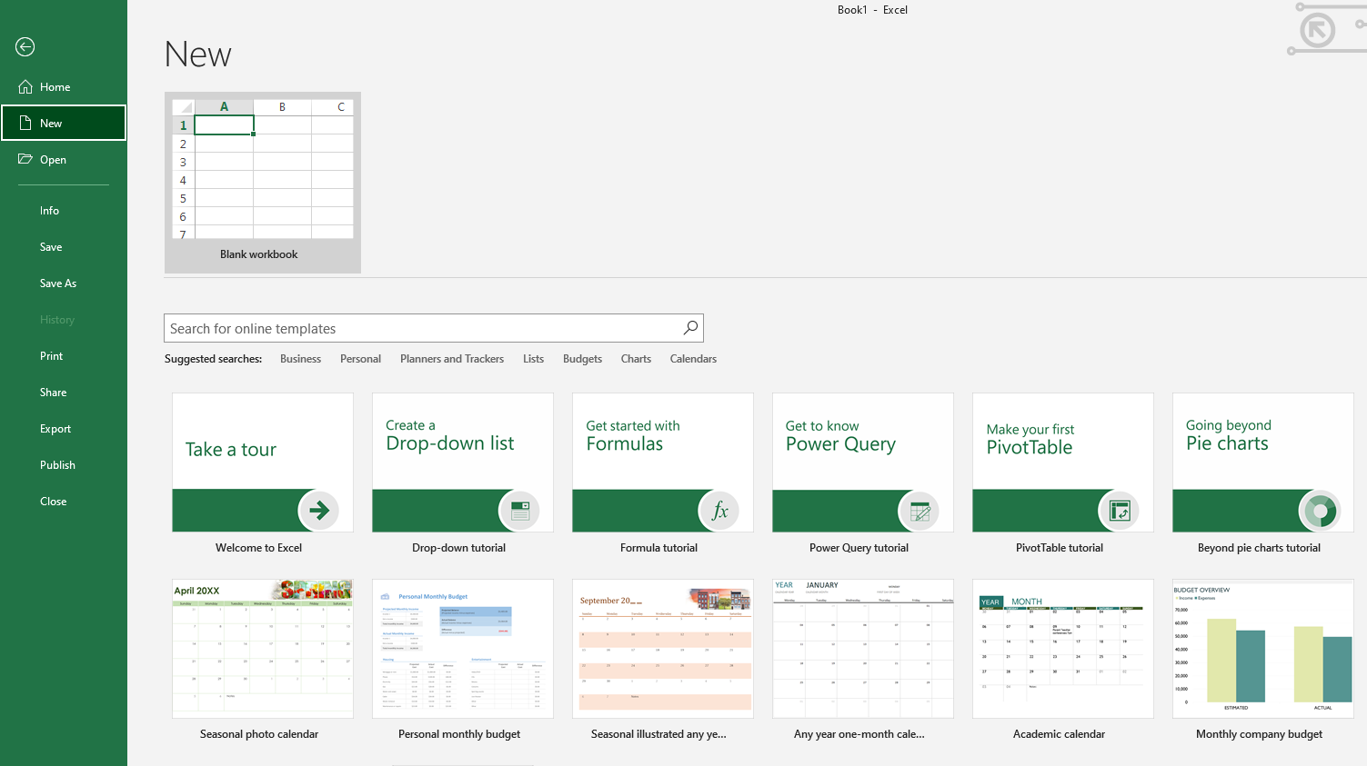 Create Excel Templates