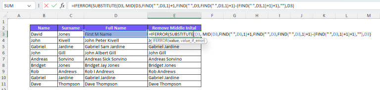 How to Remove Middle Initial in Excel: Guide - Ajelix