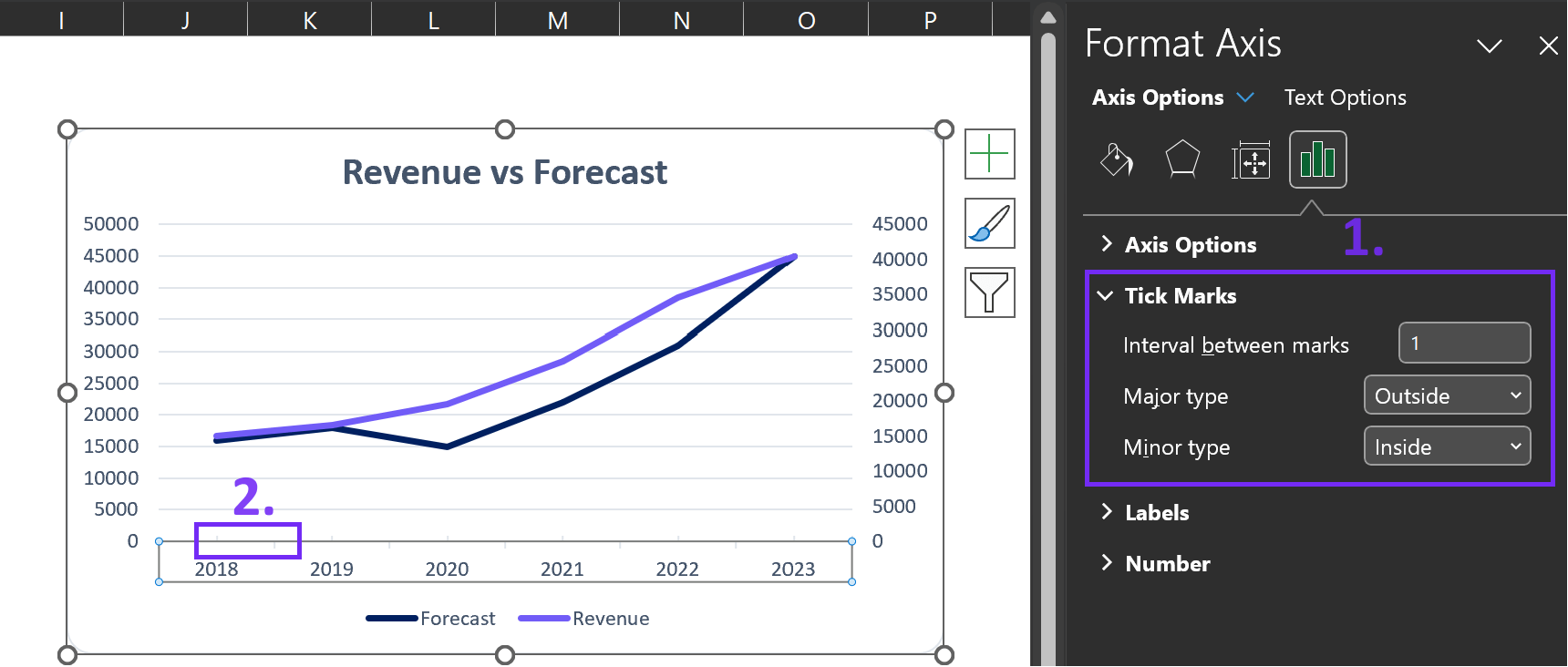 How To Add Tick Marks In Excel Graph Ajelix
