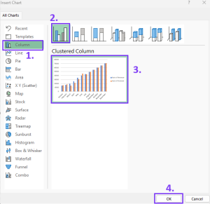 How to Insert a Clustered Column Pivot Chart in Excel - AI For Data Analysis - Ajelix
