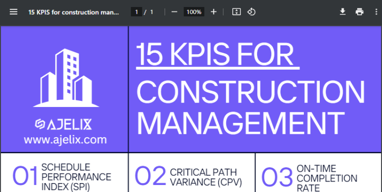 15 KPIs For Construction Project: Construction KPIs Examples - AI For ...
