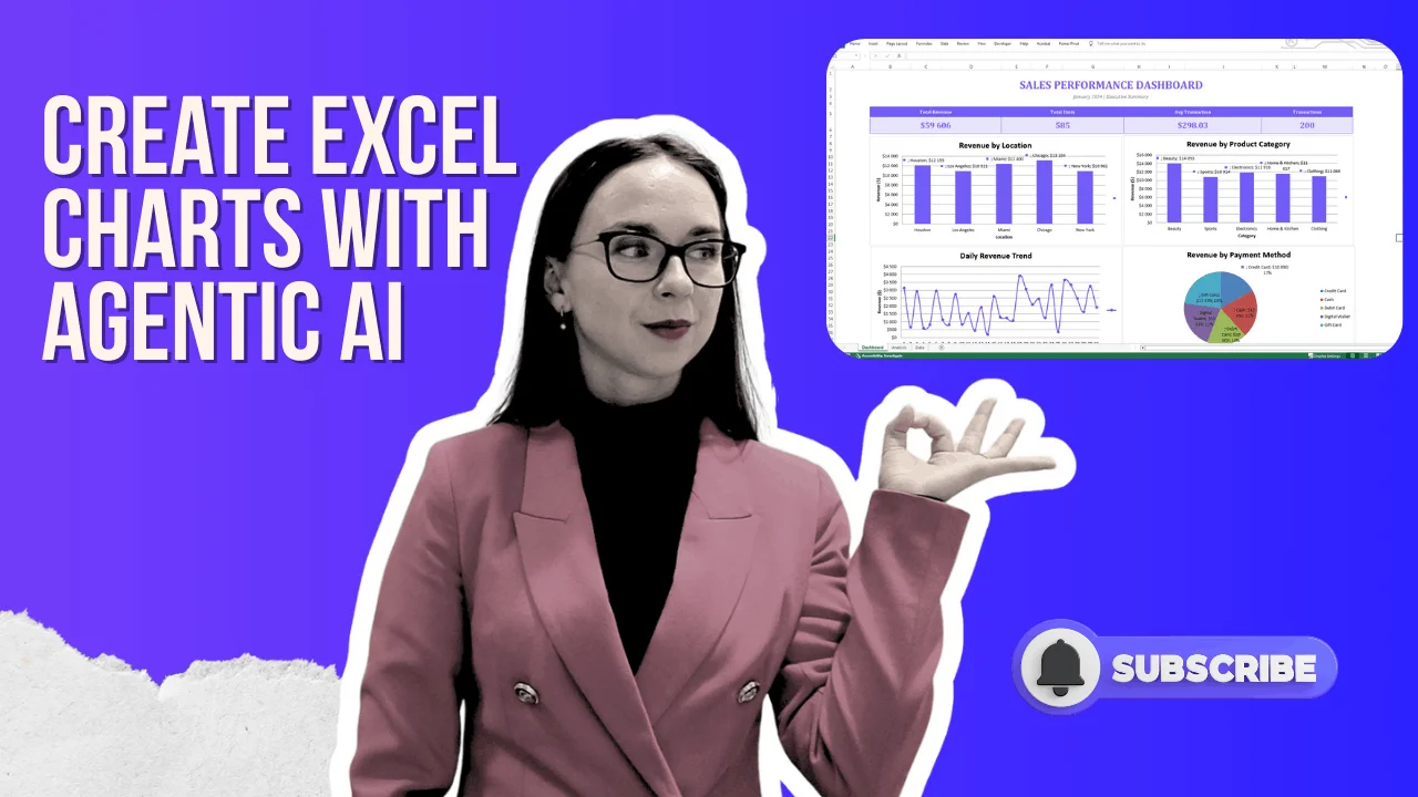 Creating Charts In Excel with Agentic AI - It Does Everything! - Ajelix